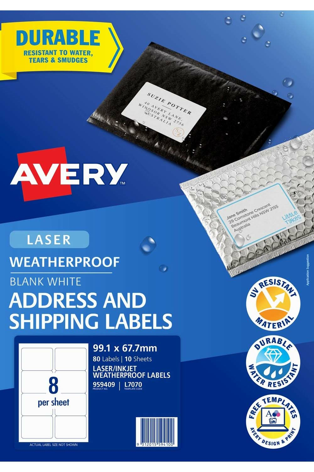 Avery Weatherproof Labels Amazon.com: Avery Waterproof Printable