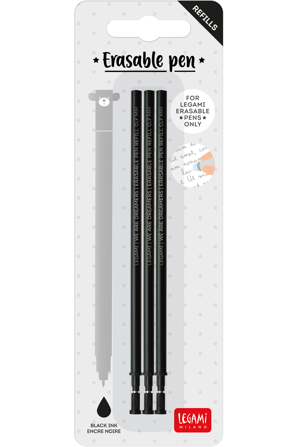 Erasable Gel Pens We Are Dreamers Legami Milano Craft Room LEGAMI